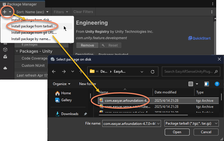 与 AR Foundation 协同工作 — EasyAR Sense Unity Plugin 4.7.0 文档